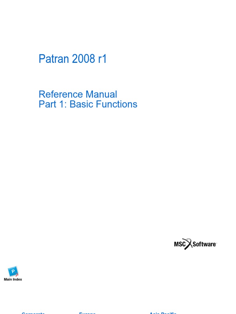 Patran 2008 r1 Reference Manual Part 1: Basic Functions | PDF ...