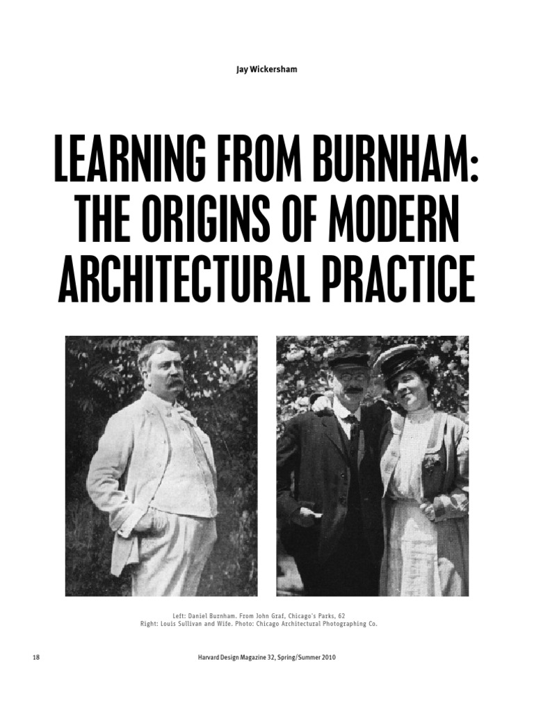 Wickersham Learning From Burnham HDM | Download Free PDF | Architect ...