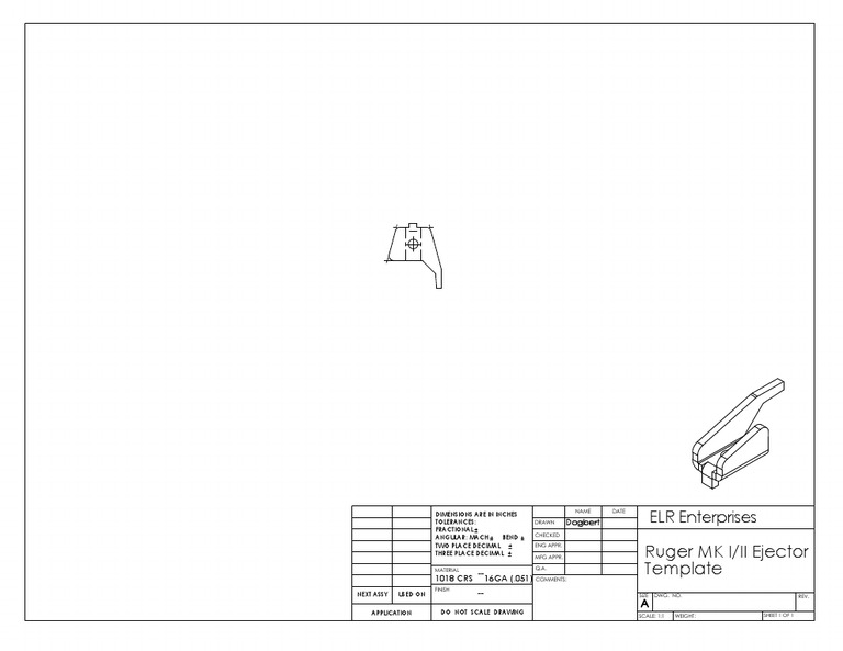 Ruger MK I/II Ejector Template Drawing | PDF