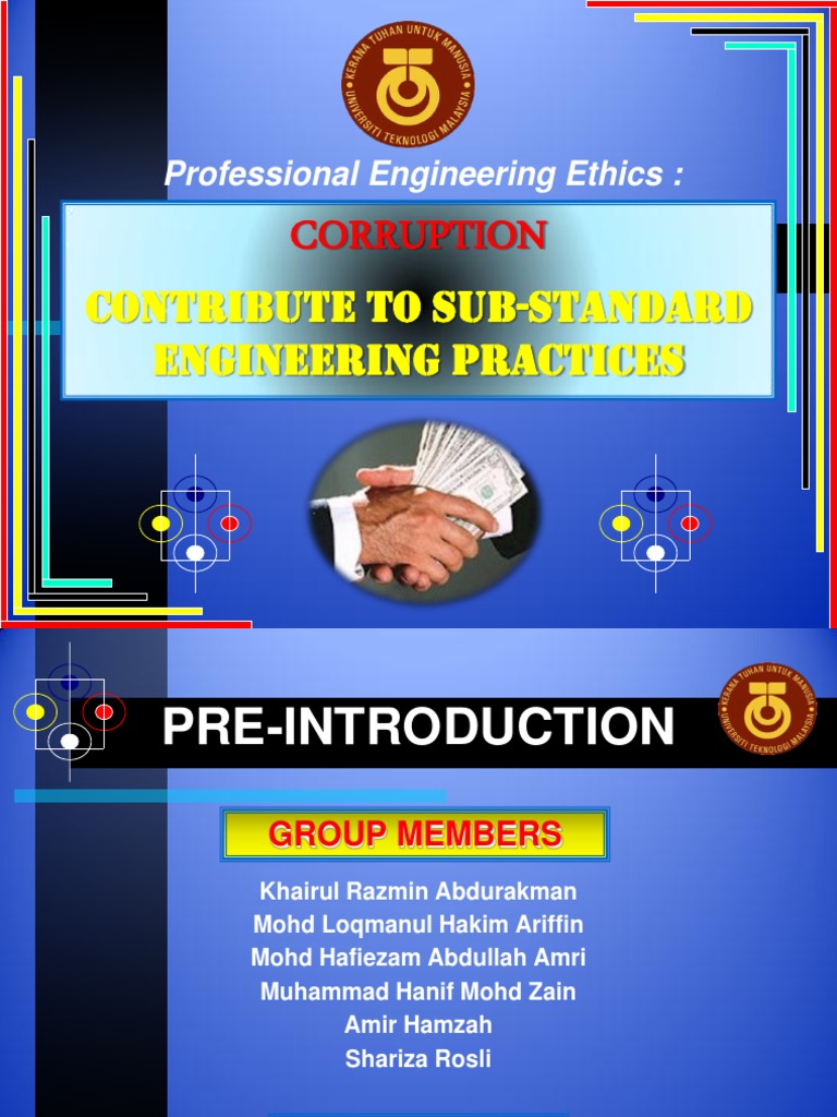 Corruption Contribute To Sub-Standard Engineering Practices | PDF ...