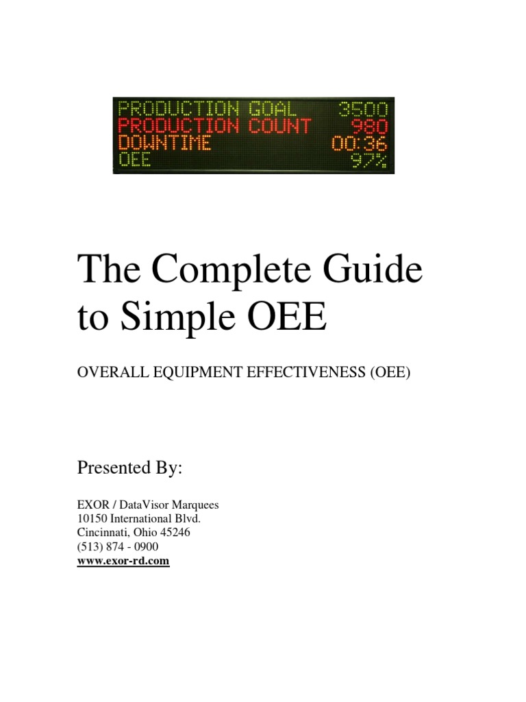 Simple OEE: A Comprehensive Guide | PDF | Lean Manufacturing | Industries