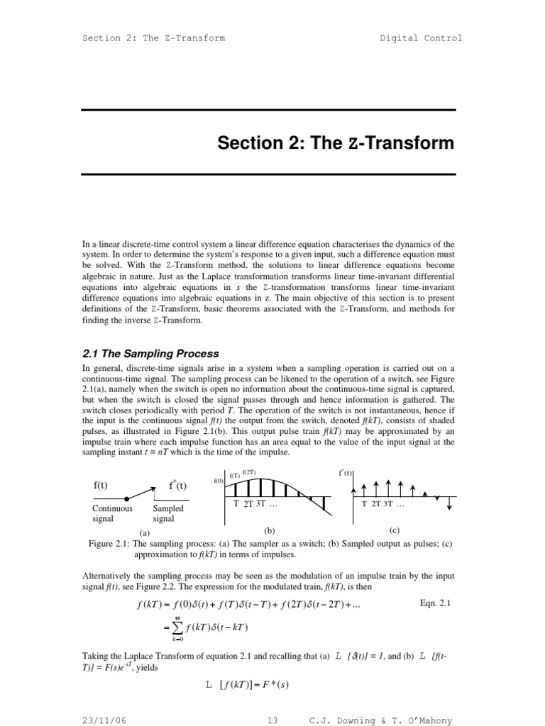 Z Transform | PDF | Signal (Electrical Engineering) | Mathematical Analysis