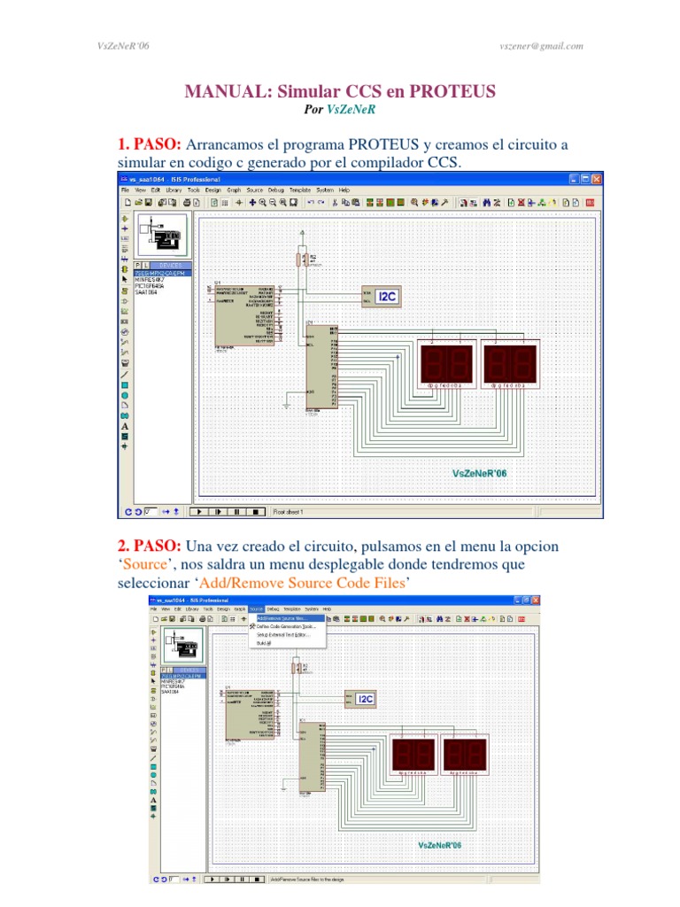 Manual Simular Ccs En Proteus Pdf C Lenguaje De Programación Programa De Computadora