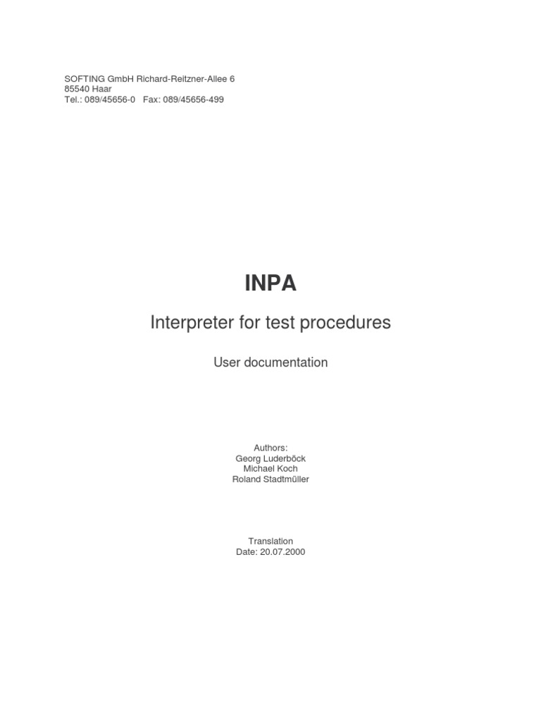 BMW Inpa English User Guide | PDF | Library (Computing) | Computer Program