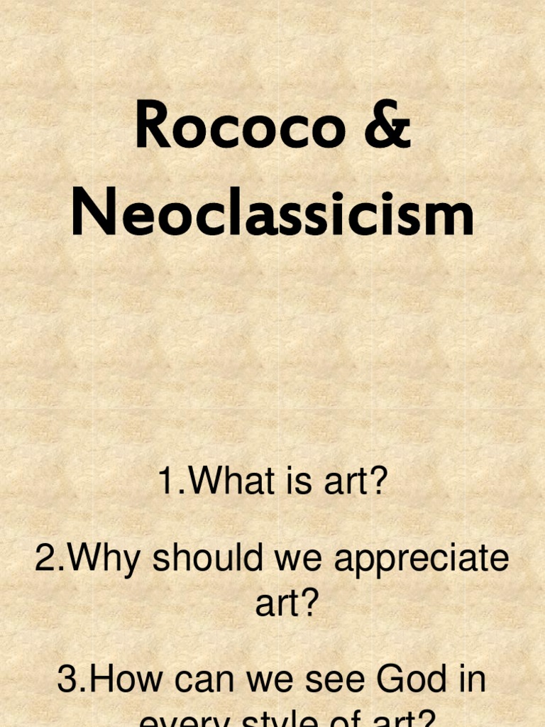 PPT-Rococo & Neoclassicism | PDF | Western Art | Paintings