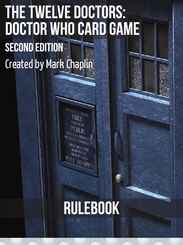 The Twelve Doctors Rulebook v4 | PDF | The Doctor (Doctor Who) | Doctor ...