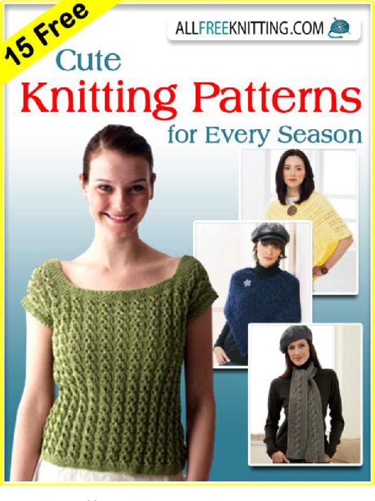 15 Free Cute Knitting Patterns For Every Season | PDF | Gauge (Knitting ...