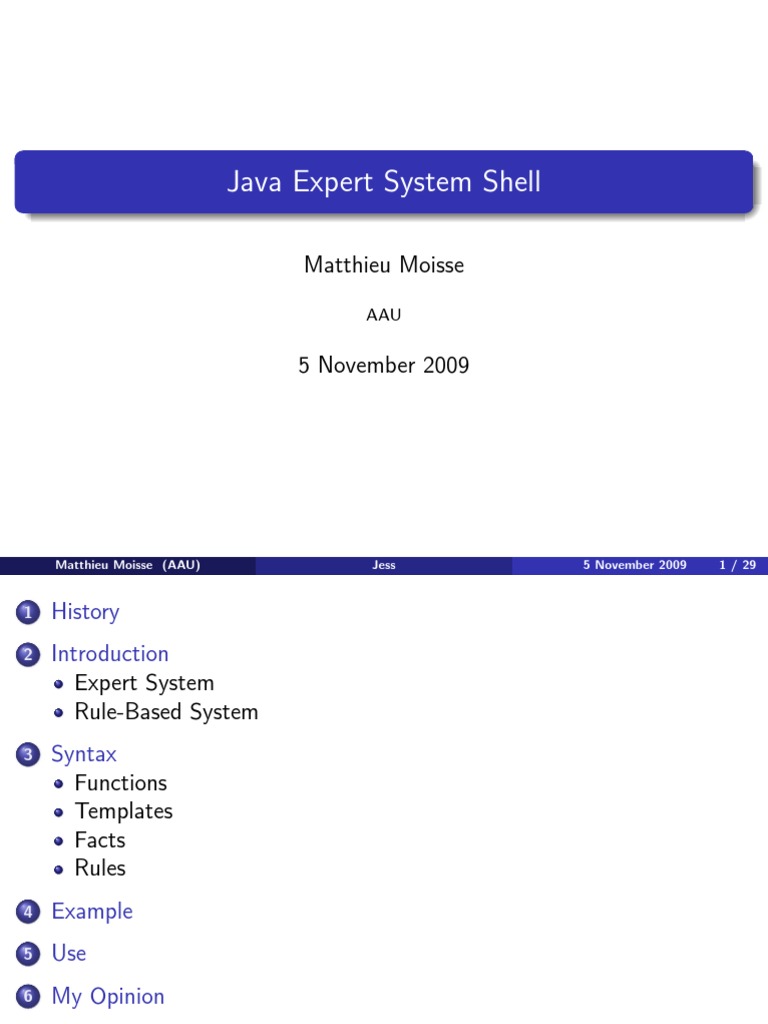 Java Expert System Shell: Matthieu Moisse | PDF | Games & Activities ...