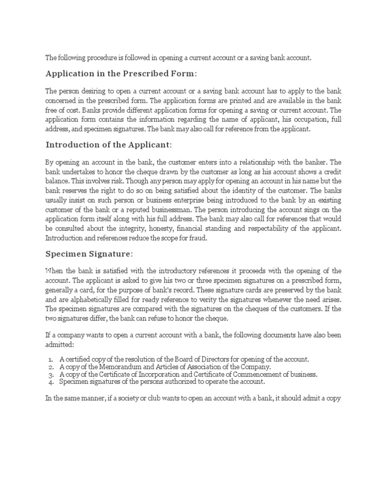 Application in The Prescribed Form | PDF | Cheque | Banks