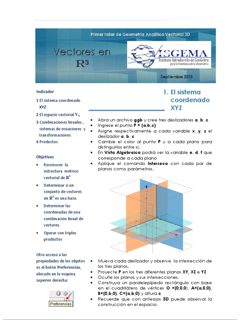 Vectores en - R3 | PDF | Espacio vectorial | Base (álgebra lineal)
