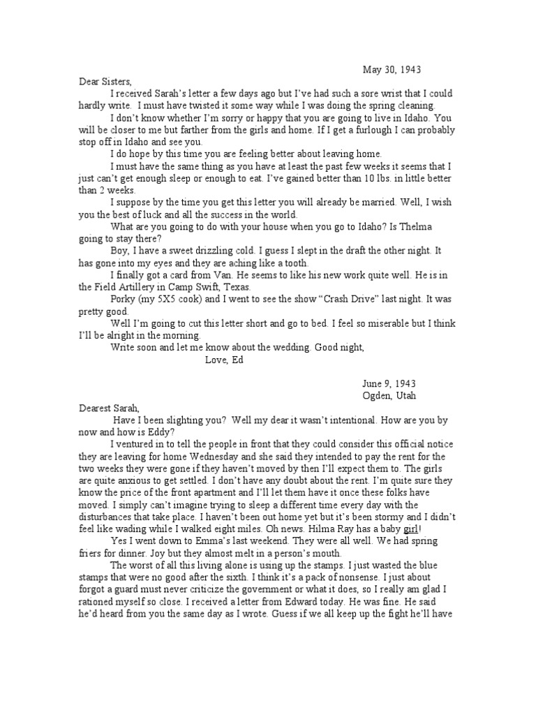 Kendell Round Robin Letter | PDF | Emma (Novel) | Chicken