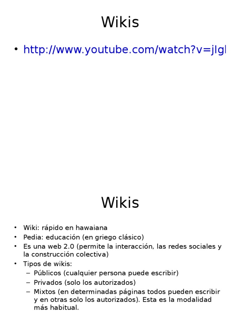 Tipos y Usos de Wikis en Educación | PDF | Teoría del aprendizaje ...