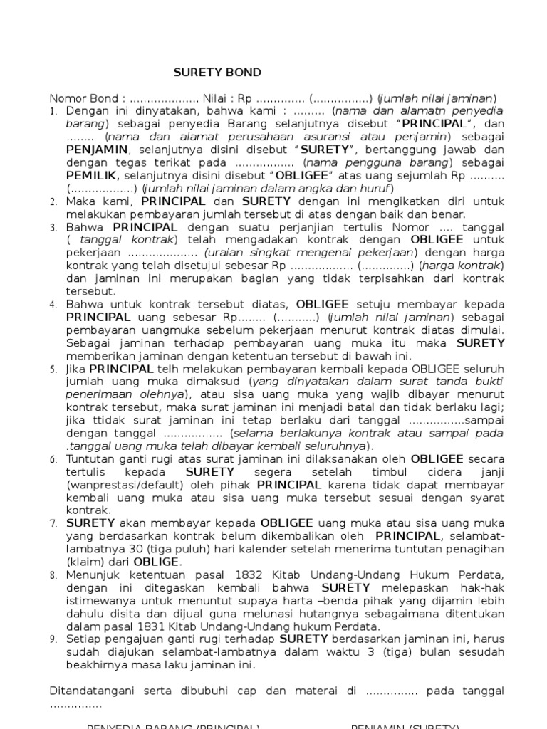 Surety Bond | PDF