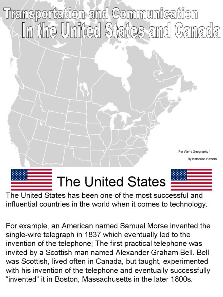 U.S. and Canada: Communication & Transport | PDF | Travel