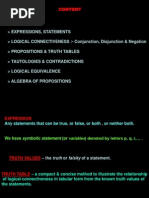 Freshman Mathimatics Unit 1 Part 2 | PDF | Truth | Proposition