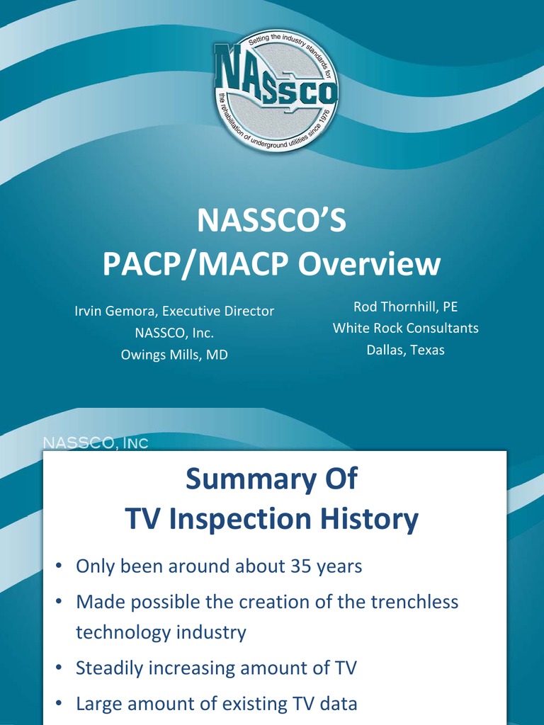 Pacp Macp Overview | Sanitary Sewer | Pipe (Fluid Conveyance)