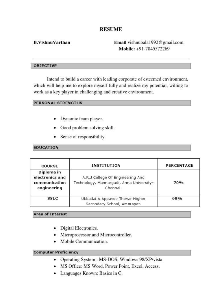Vishnu Resume | PDF
