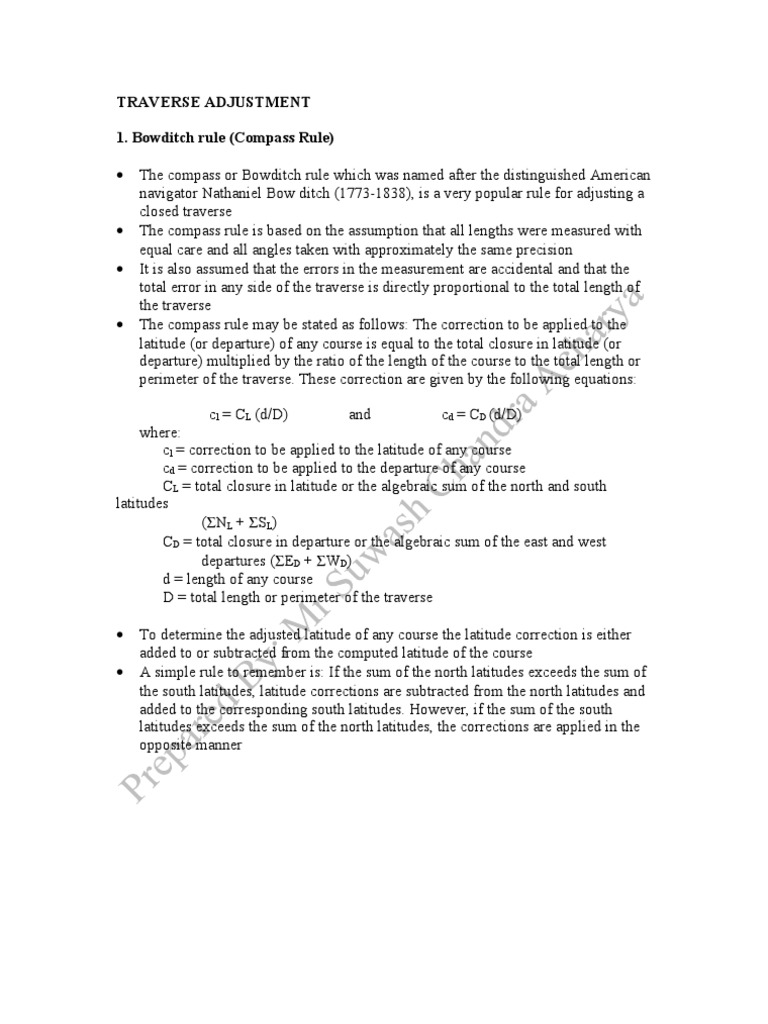 Compass Transit Rules | PDF | Summation | Latitude