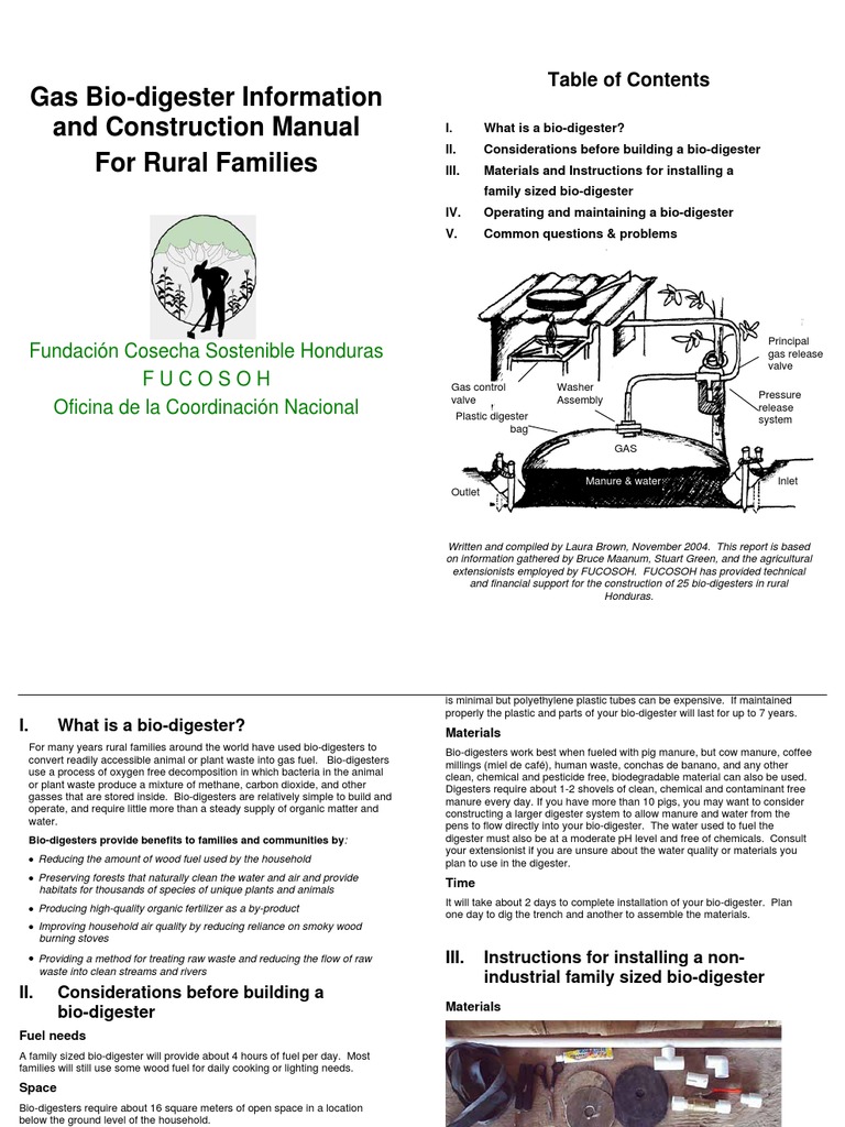 Biodigester Manual English | PDF | Anaerobic Digestion | Pipe (Fluid ...