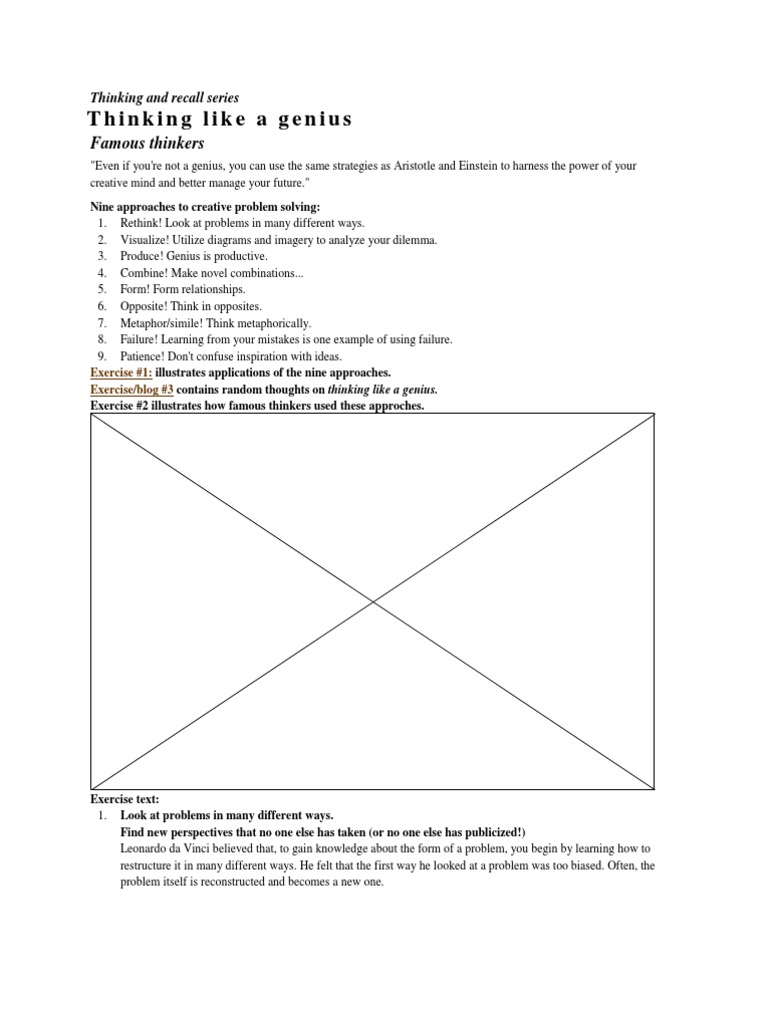 Thinking and Recall Series | PDF | Thought | Genius