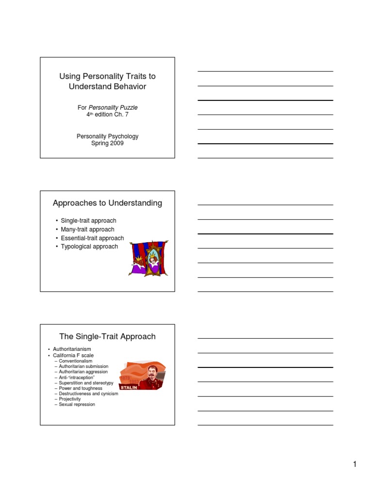 Using Personality Traits To Understand Behavior: For Personality Puzzle ...