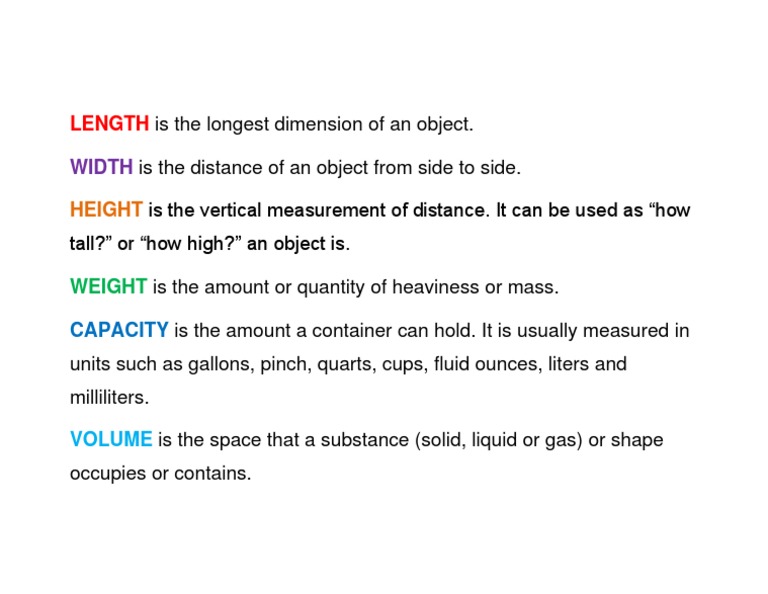 Measurement Terms Explained | PDF