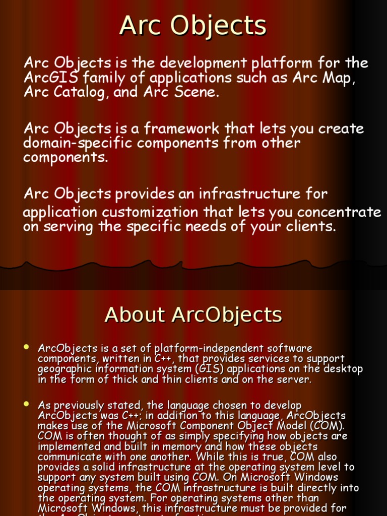 Introduction To Arcobjects Venkat Download Free Pdf Arc Gis Component Object Model