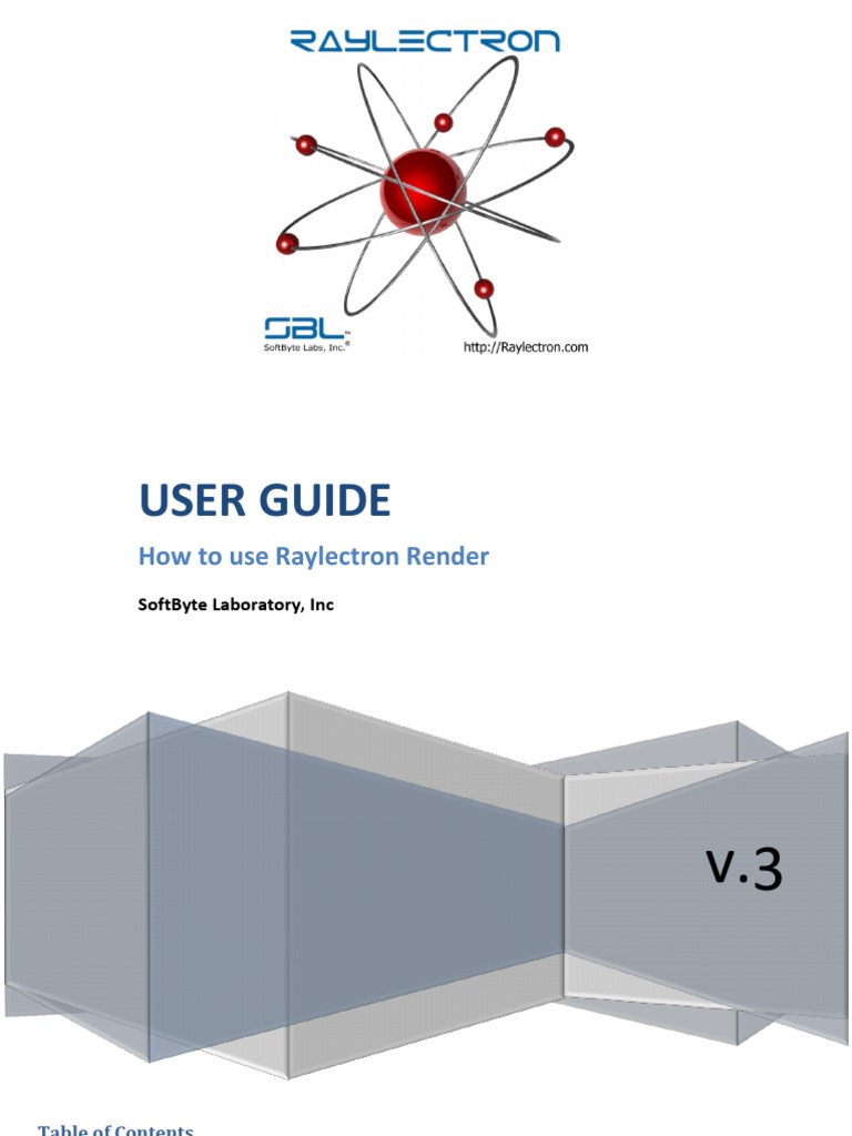 Raylectron v3 User Guide | PDF | Shadow | Stereoscopy