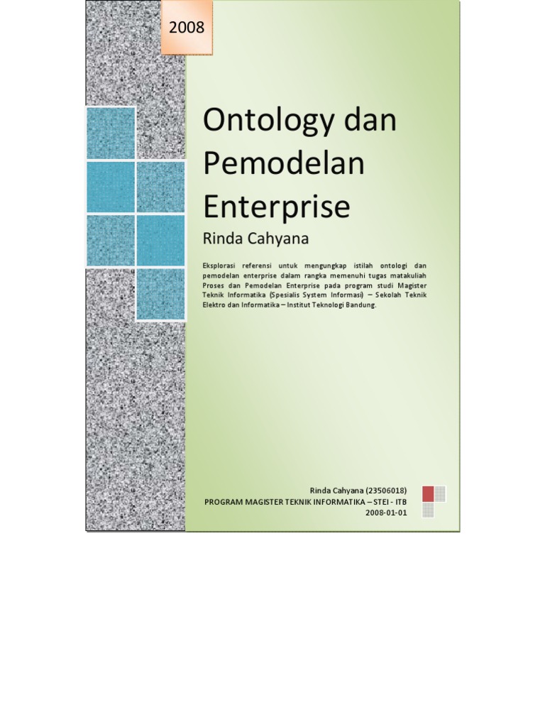 Contoh Ontologi dalam Pemodelan Enterprise | PDF | Komputer