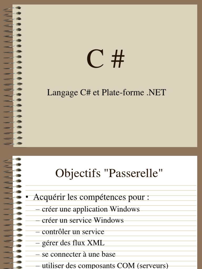 C# | C# (Langage de programmation) | C (Langage de programmation)
