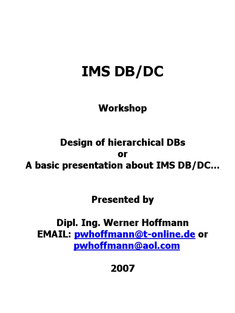 IMS DB/DC Workshop | PDF | Databases | Information Technology Management