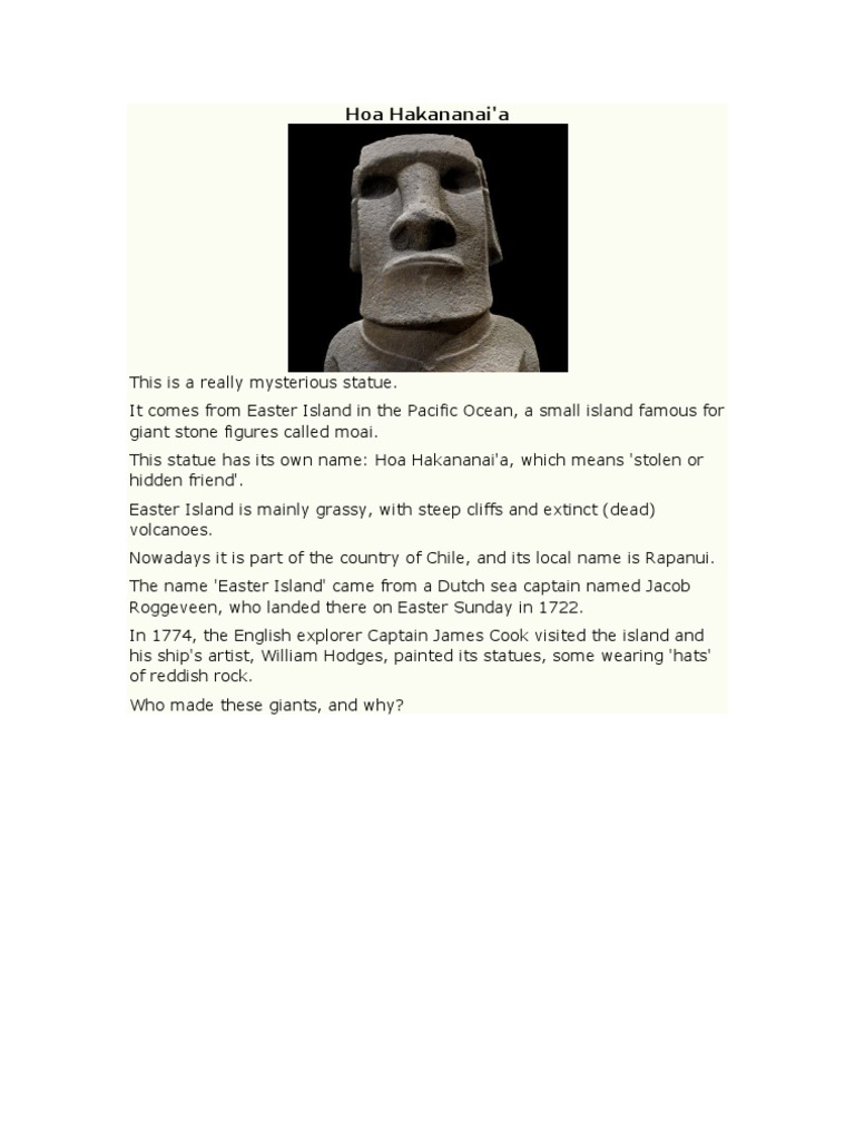 Mysteries of Easter Island's Moai | PDF | Social Science | Art