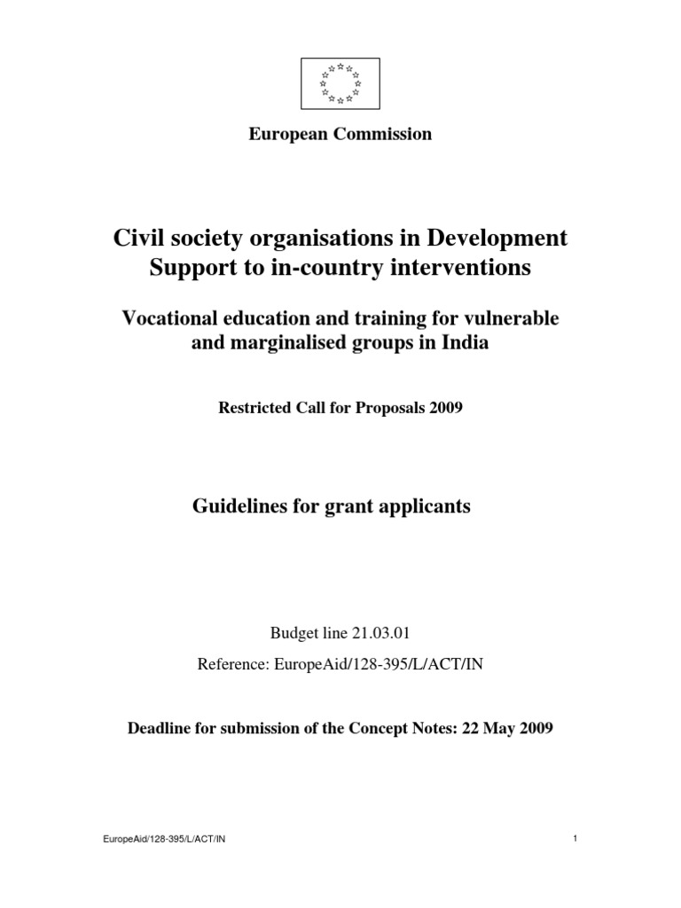 Guidelines For Grant Applicants | PDF | Vocational Education | Sustainability