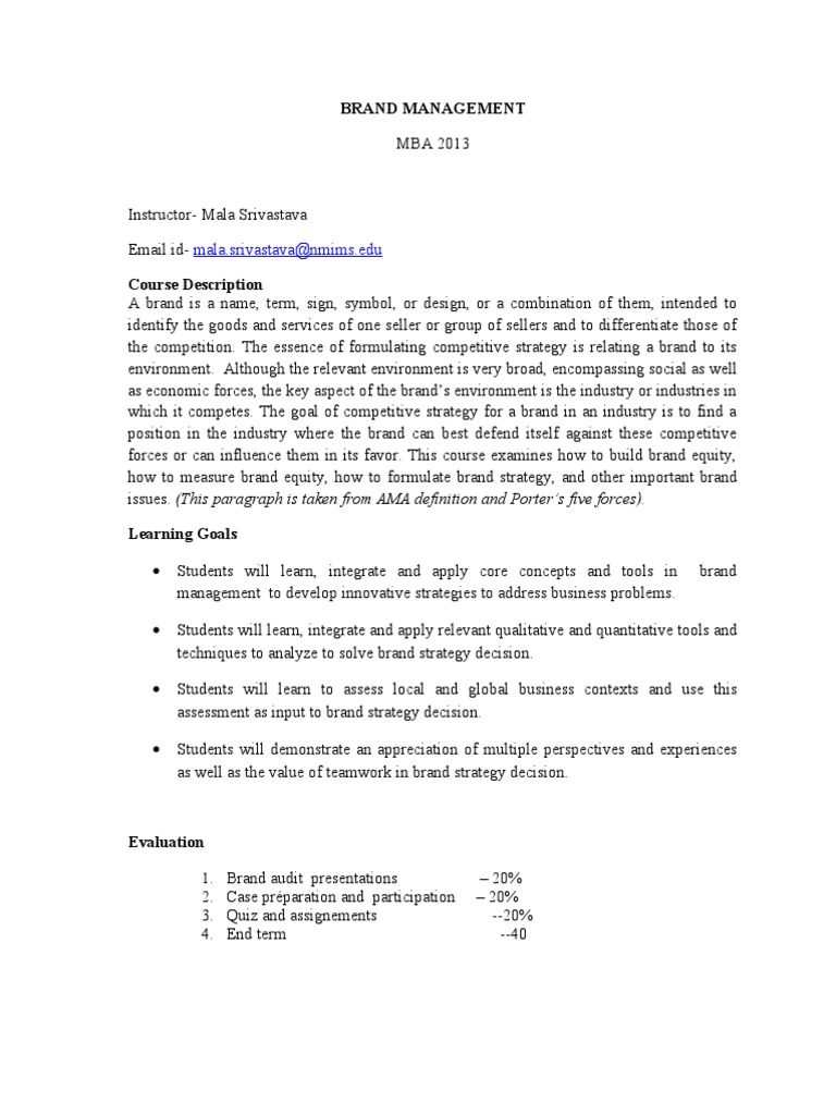 Brand Management | PDF | Strategic Management | Brand Management