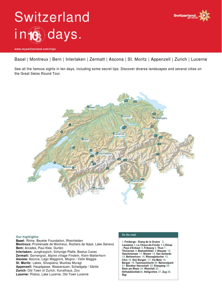 Tour Plan | PDF | Switzerland | Alps