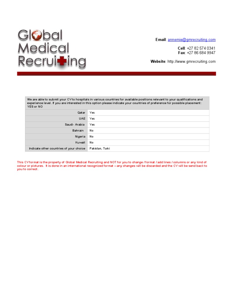 International CV Template | PDF | Clinical Trial | Randomized ...