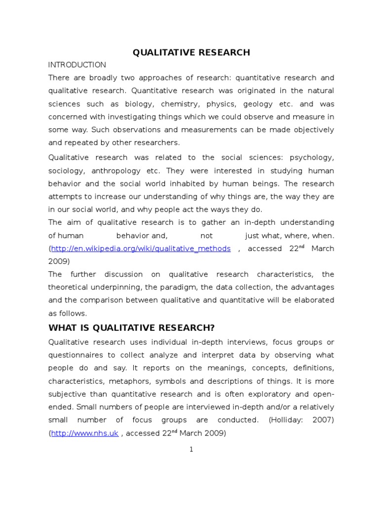 Qualitative Research | PDF | Qualitative Research | Quantitative Research