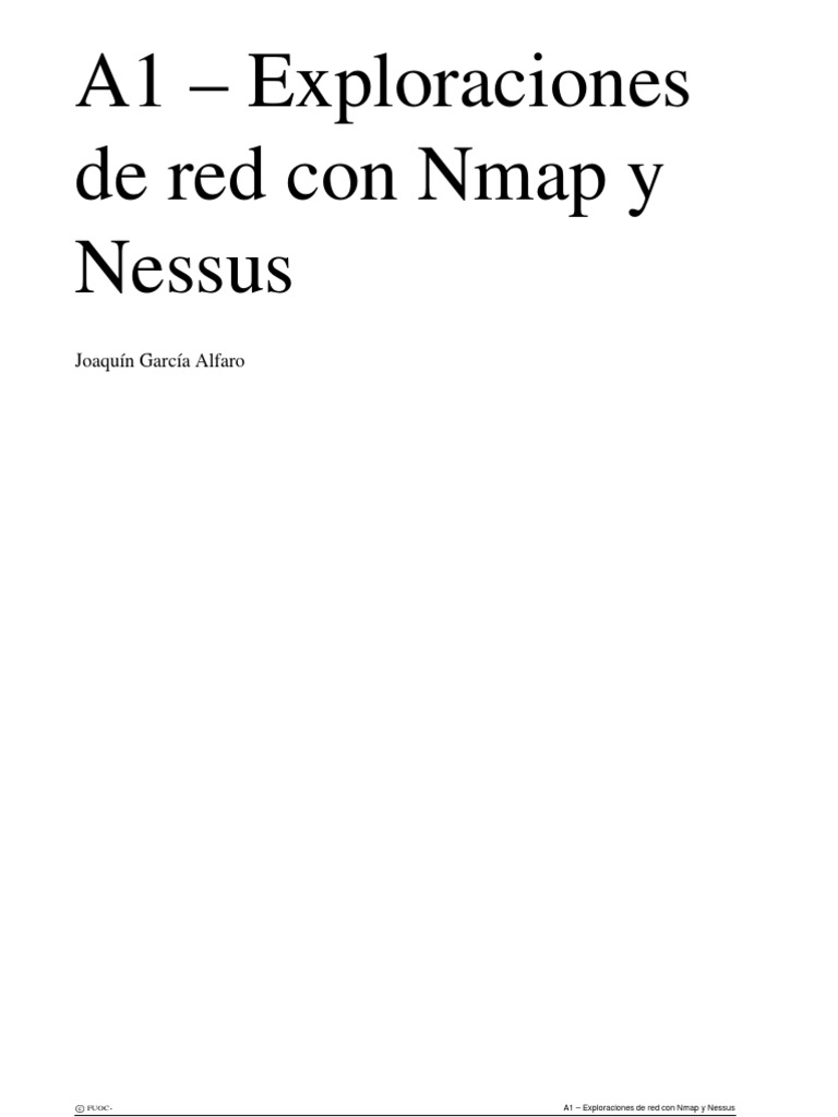 Exploraciones de Red Con Nmap y Nessus | PDF | Servidor web | Internet ...