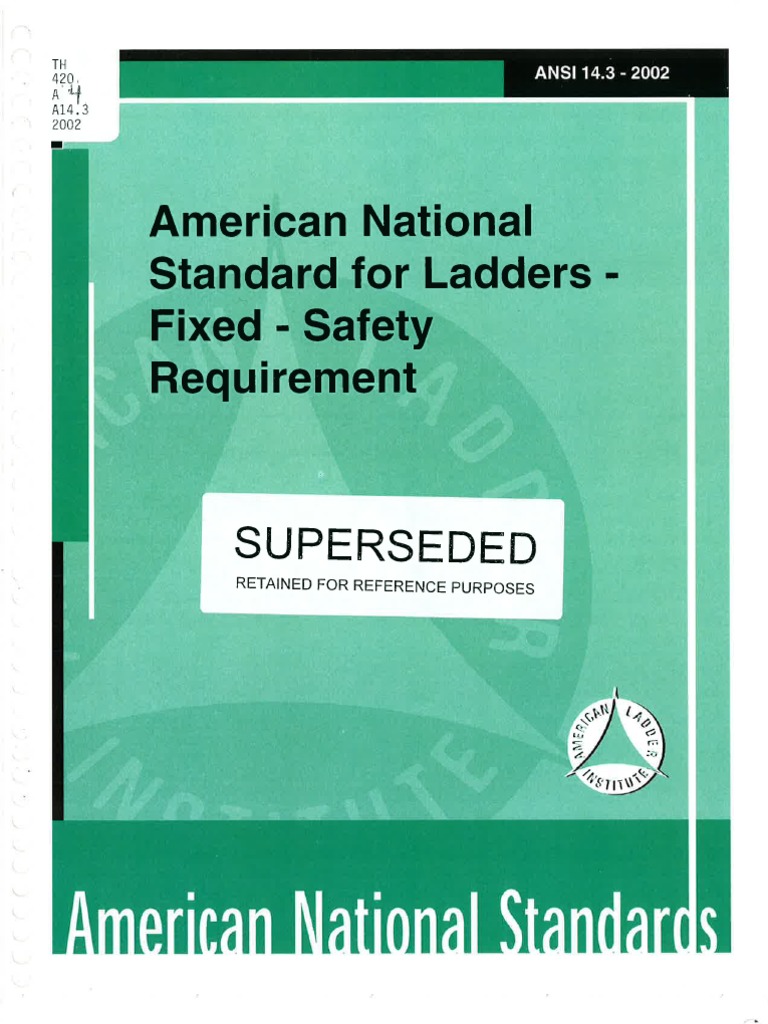 ANSI A14.3-2002 Standards For Ladders | PDF