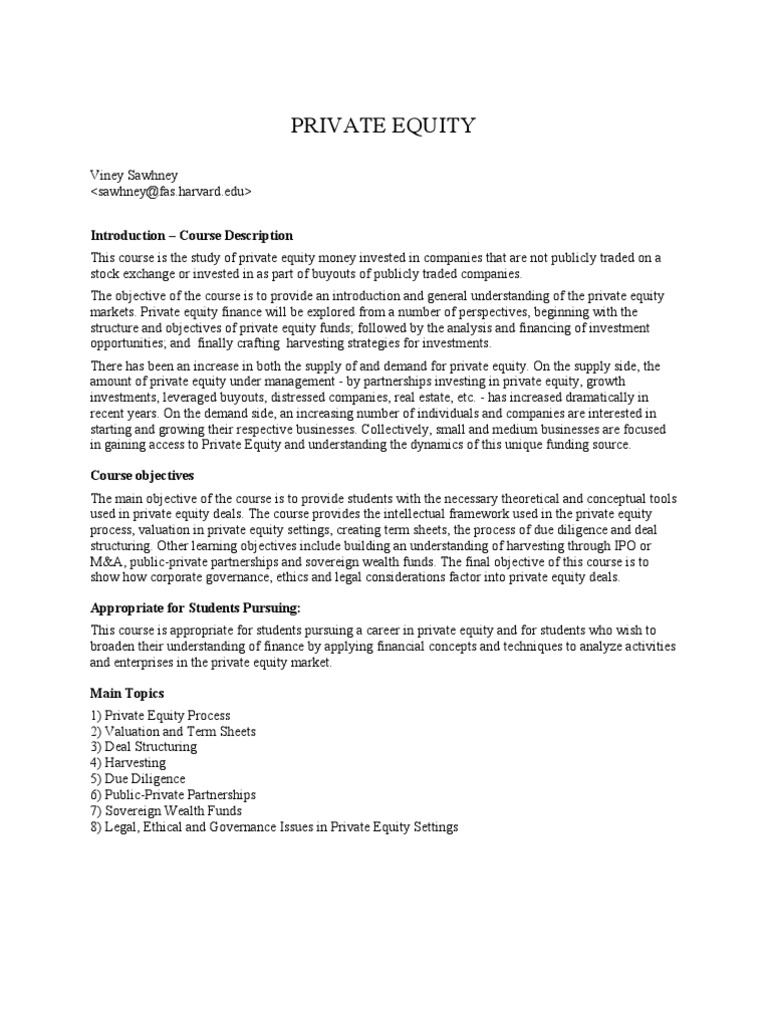 HBS Case Study - Finance | Download Free PDF | Private Equity | Stocks