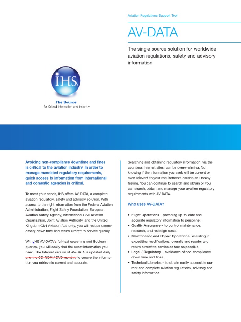 Av-Data: The Single Source Solution For Worldwide Aviation Regulations ...