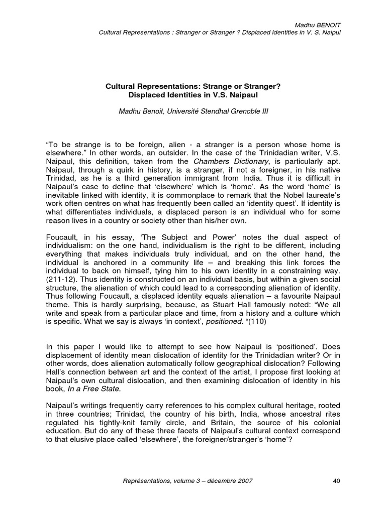 Displaced Identities and the Quest for Home: An Analysis of Cultural ...