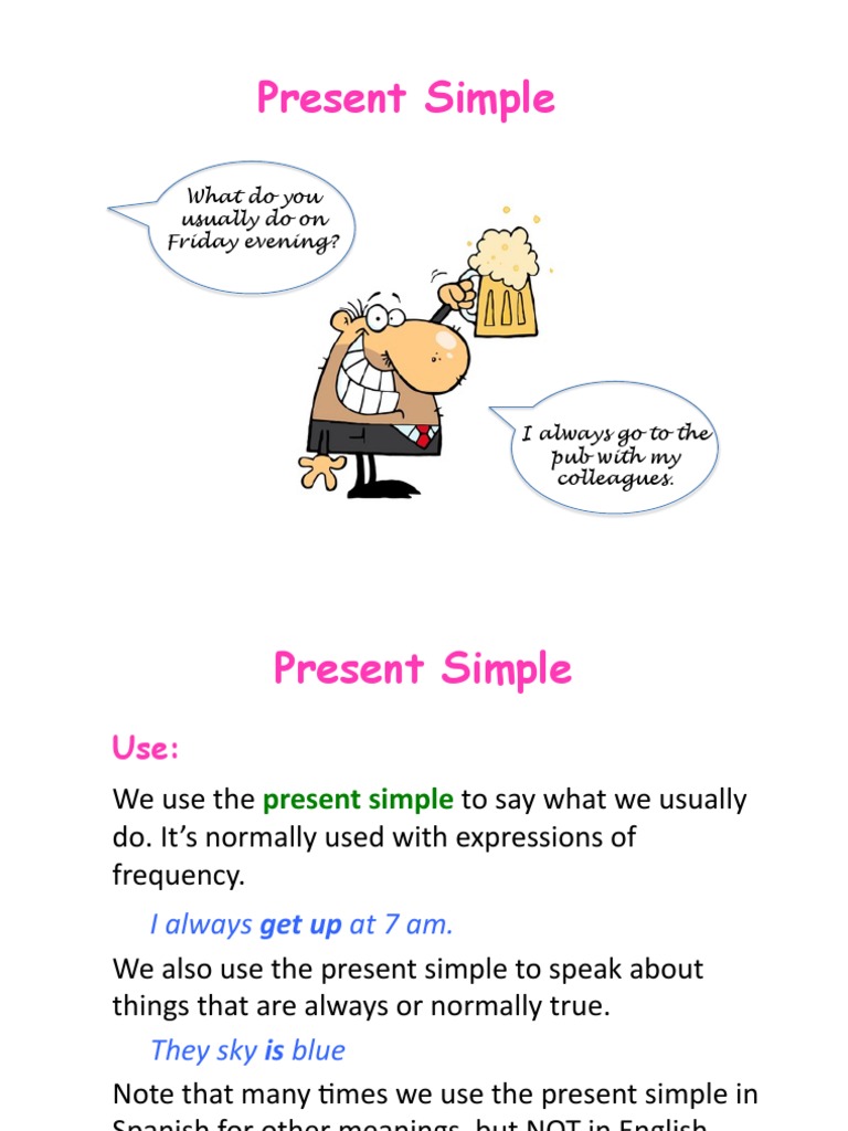 Present Simple Pre-Intermediate | PDF | Verb | English Language