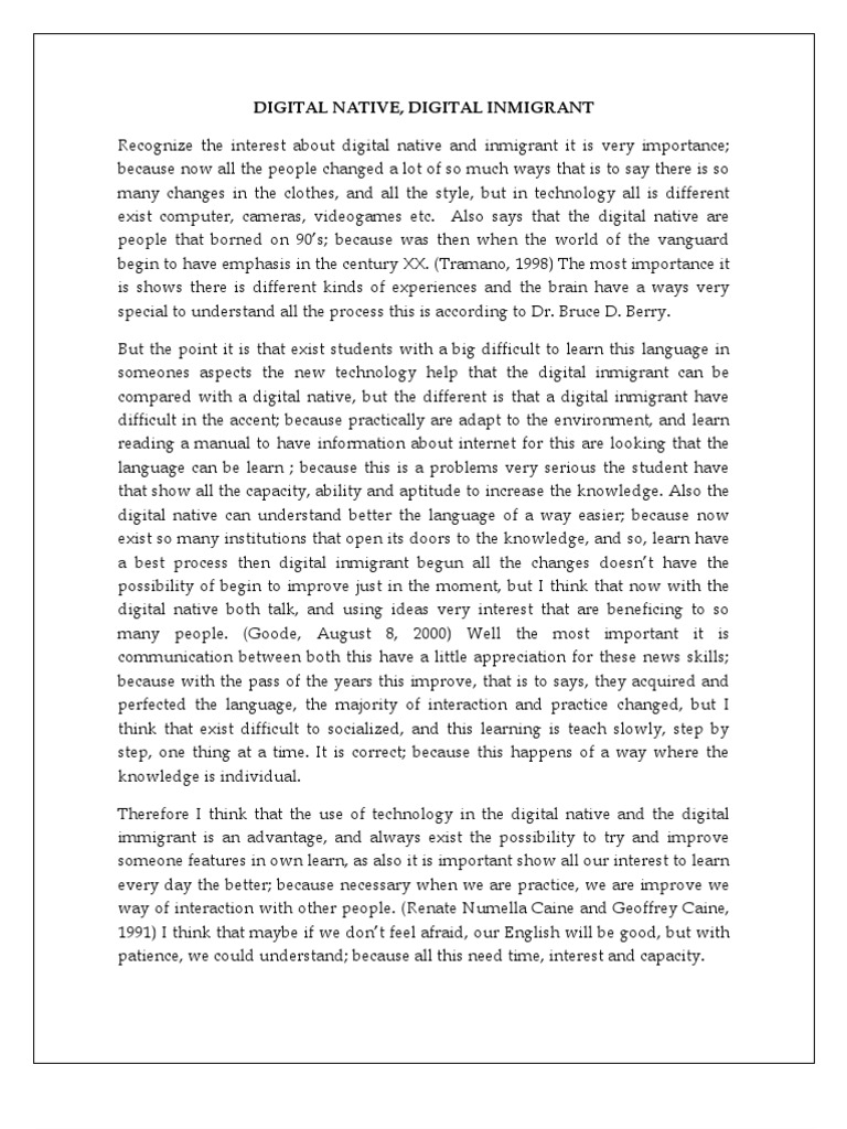 Digital Native | PDF | Epistemology | Learning