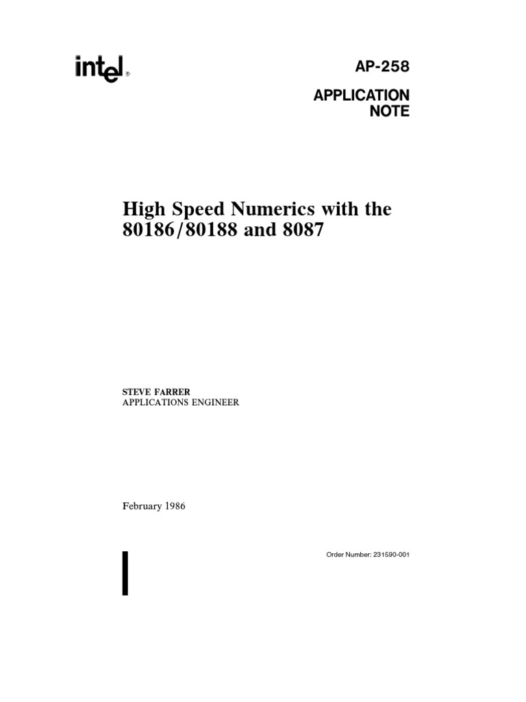 Intel 80186 Pin Out | PDF