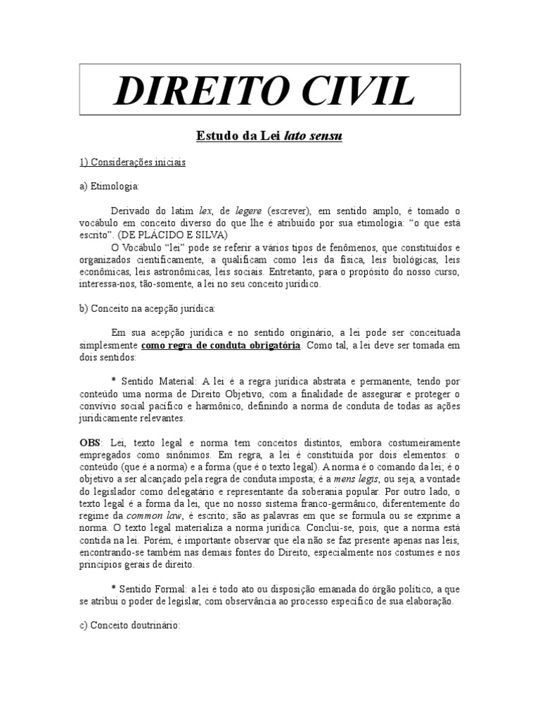 Caracteristicas Da Lei | PDF