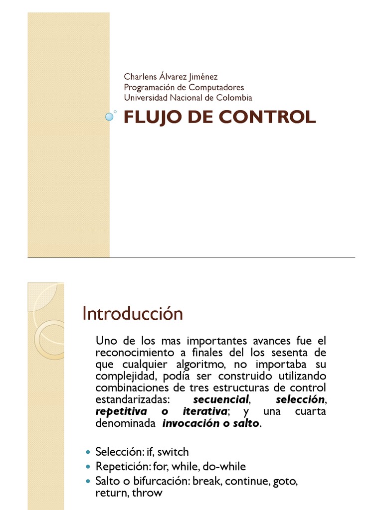 Estructuras de Control en Programación | PDF | Algoritmos | Programa de ...
