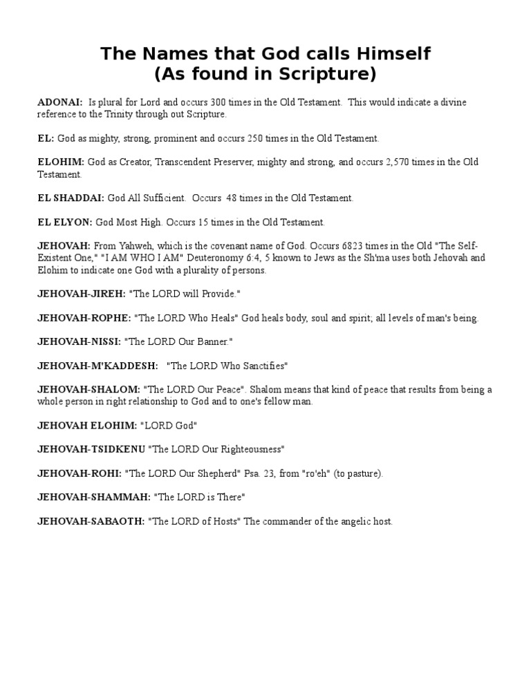 Names Of God Pdf Names Of God In Judaism Jewish Theology
