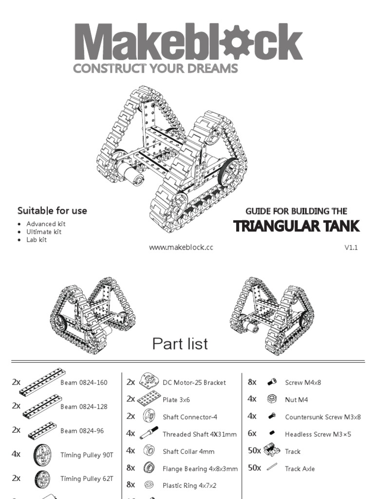 Makeblock Triangular Tank | PDF