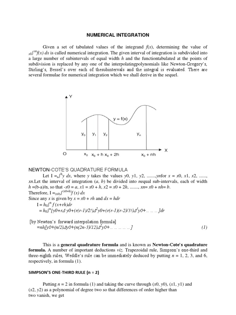 Simpson's 1-3rd Rule | PDF | Integral | Algorithms